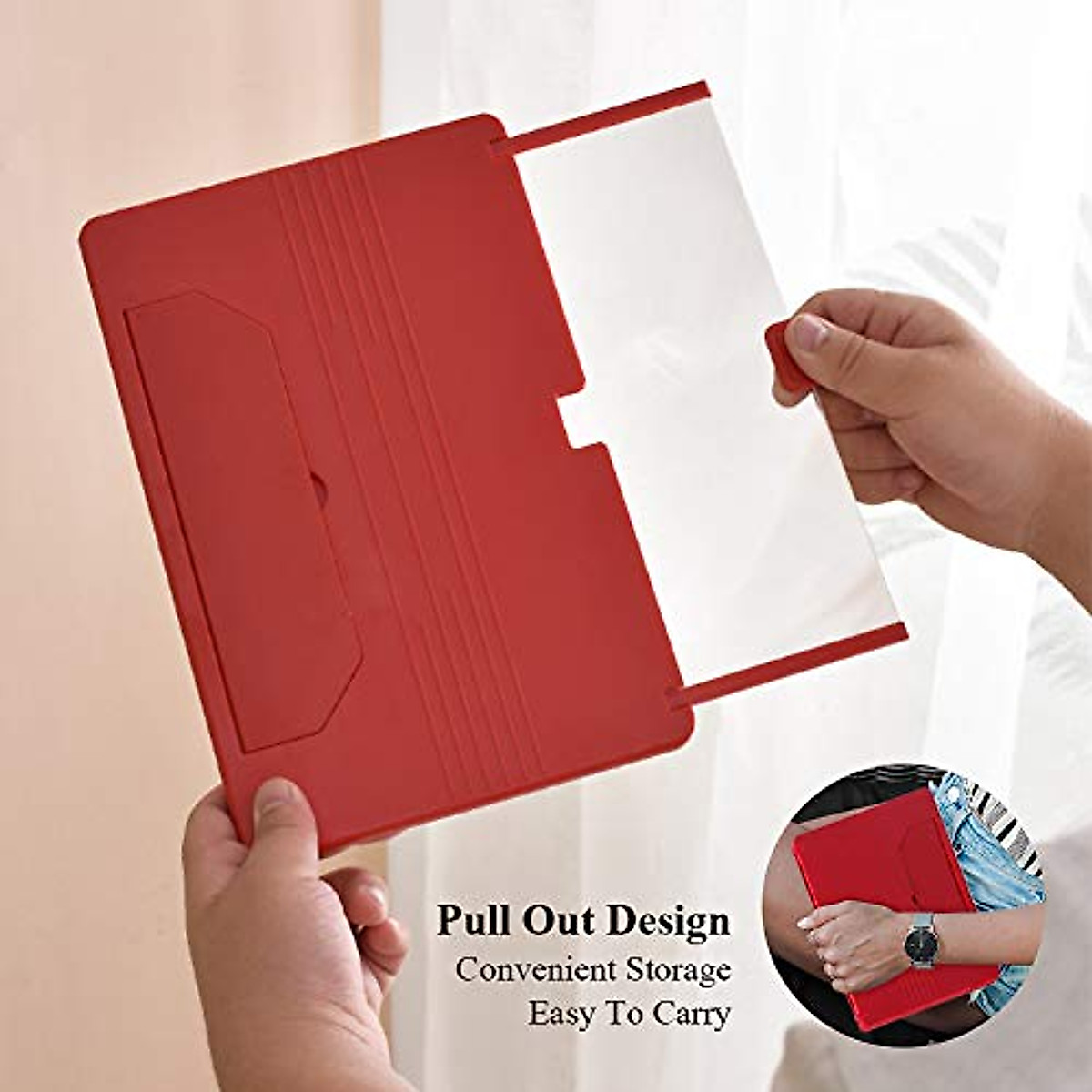 12" Phone Screen Magnifier 3D Screen Amplifier HD Mobile Phone Magnifier 3D Phone Projector Screen for Movie Video Live Broadcast, Fits All Phones