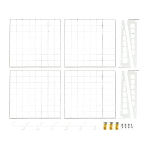 2PCS Garage Storage Racks 2 x 4 ft Garage Shelving Wall Mounted Heavy Duty Garage Storage Shelves Steel Garage Organizer Shelf with Hooks Garage Wall Floating Rack for Shop (White)