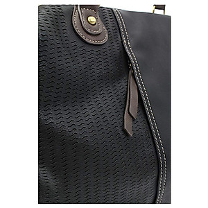 CHALA Laser Cut Crossbody Shoulder bag Tote Bag Faux Leather Black (Yorkie Terrier)