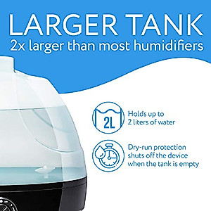 Evergreen Pet Supplies Reptile Humidifier and Fogger for Terrariums and Enclosures - Great for Reptilians and Amphibians - Includes Large Water Tank and Adjustable Fog Output (Holds 2L of Water)