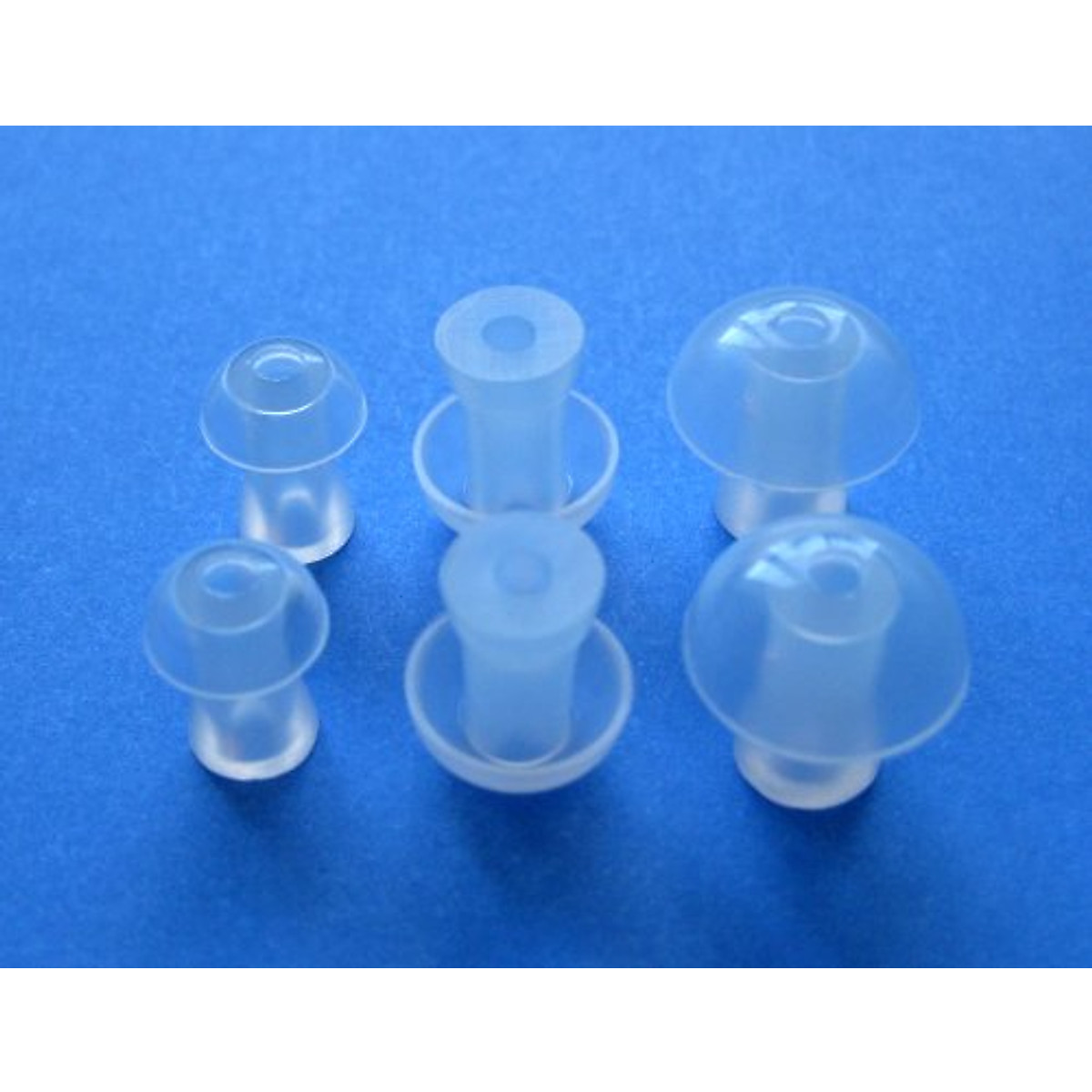 6 pcs : S/M/L Soft Replacement Mushroom Domes Eartips Earbuds Compatible with Siemens Touching, Motion, Nitro,Aquaris, Siemens Life, Lotus 12P,13P,13SP,23P,23SP, 23M BTE (Behind the Ear) Hearing Aids