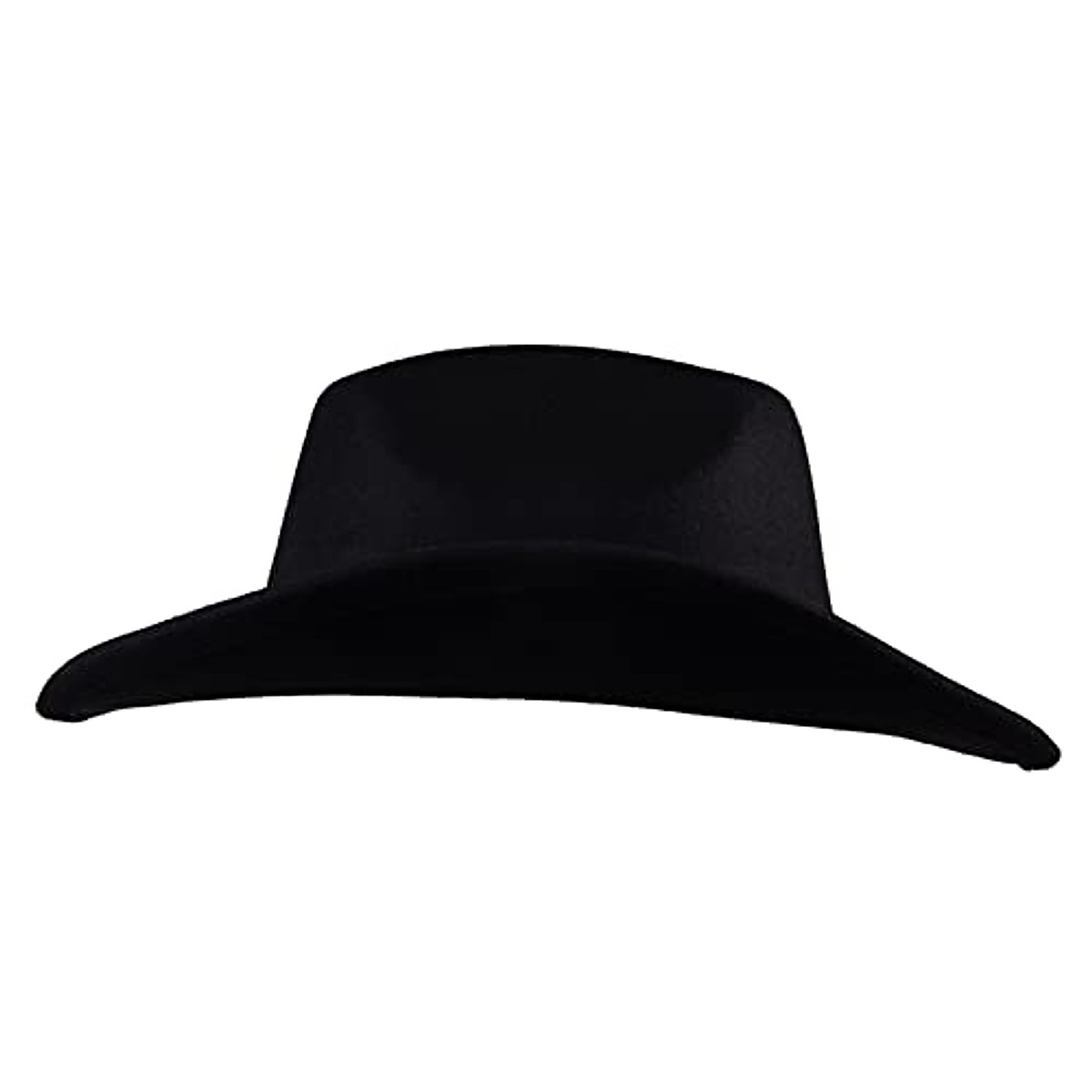 UwantC Faux Felt Cowboy Hats for Men Women Western Cowgirl Hat with Buckle Black One Size