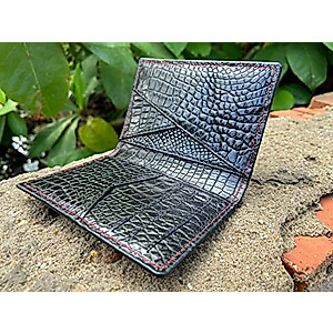 Vietnam Double side Black Crocodile Alligator leather skin Credit Cardholder, leather credit cardcase, leather creditcard cover