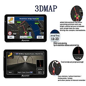 GPS Navigation for Car Truck 2023 Maps Vehicle GPS Navigation 7 Inch Touch Screen Voice Car GPS for Lorry Speeding Warning Free Lifetime Maps Update of United States Canada Mexico