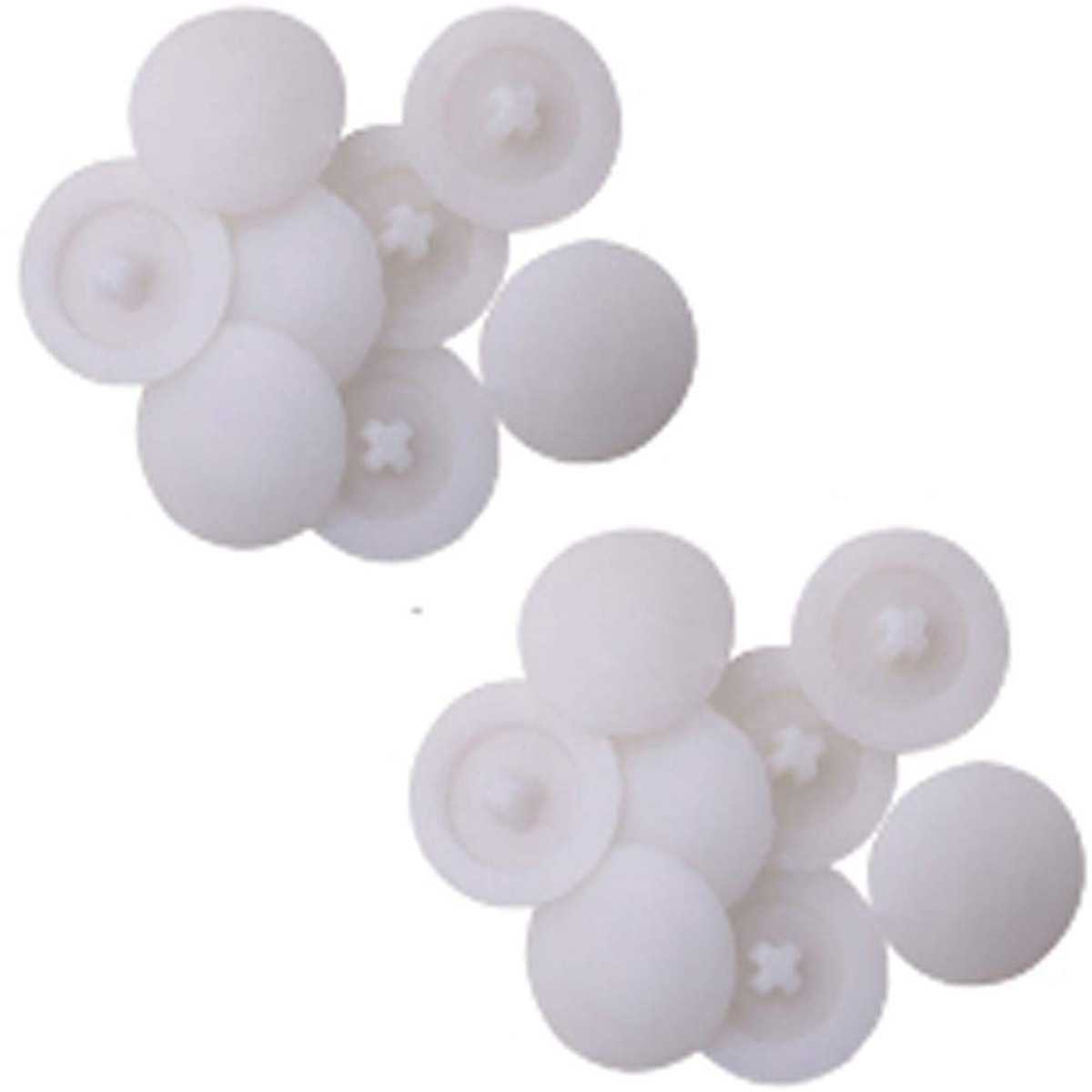 500 Pcs Plastic Screw Caps Plastic,Flat Cross Screw Lids Furniture Fittings for Wood Screws Wall Cabinets Desk Screws (White)