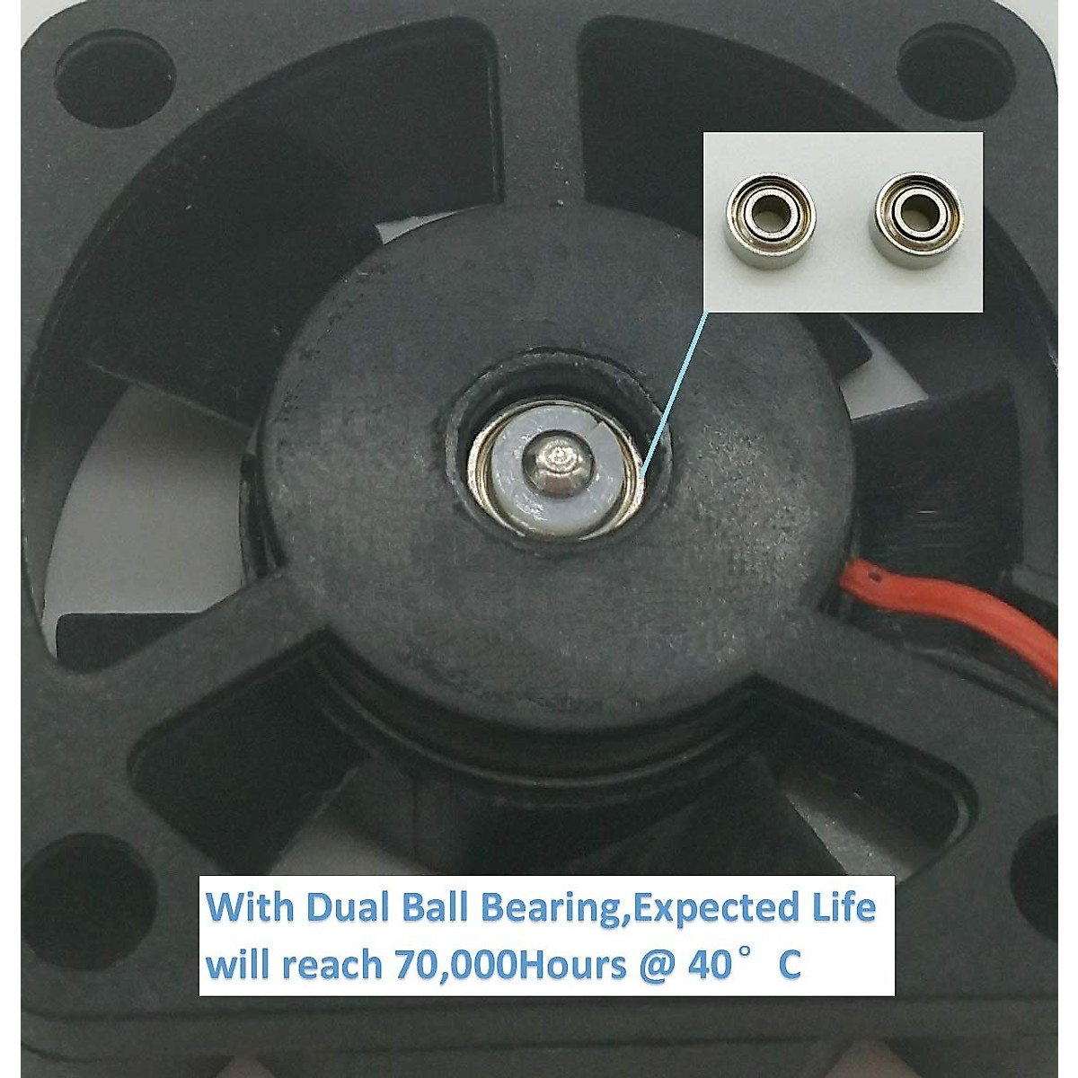 30mm 3010 30x30x10mm 1.2in. fan 12V DC Brushless Long Life Dual Ball Bearing Cooling Fan for 3D Printer,Computer or Other Small Appliances Series Repair Replacement 2Pin UL Certified (2packs 10000RPM)