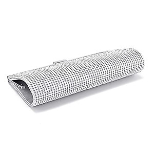 Ayliss Women Evening Clutch Purse Bag Rhinestone Giltter Wedding Party Crossbody Shoulder Wallet Bag Bridal Cocktail Prom (Mini, Silver)