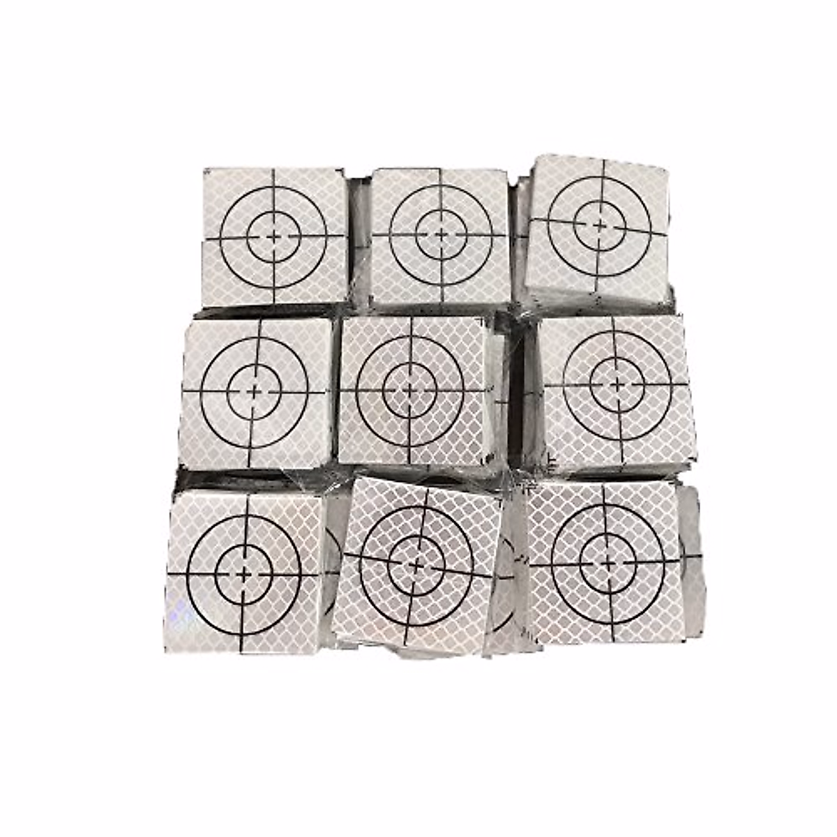 GEOLENI Reflective Adhesive Target Sheets for Total Stations (Pack of 10) (30x30)