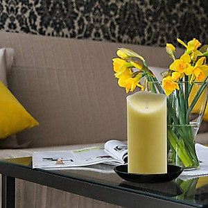 Eldnacele Large LED Candles with 6H Timer Flickering Flame, Battery Operated Electric Candles with Real Wax Warm Light for Christmas Halloween Home Party Decoration 5"X 10"