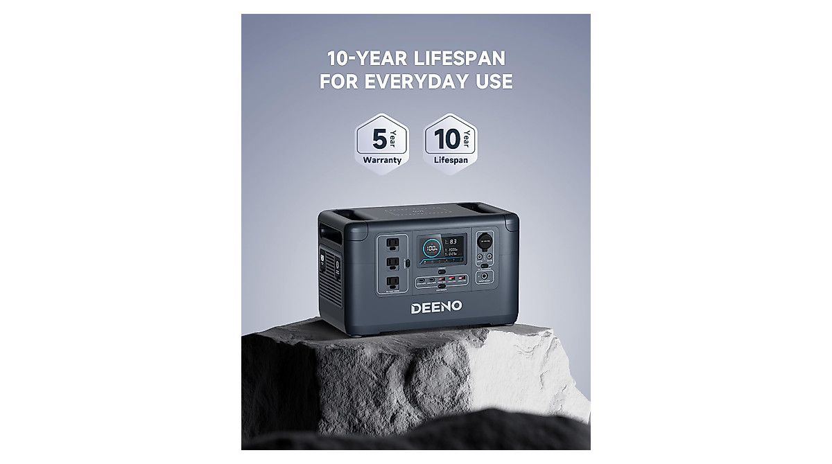 DEENO S1500 Portable Power Station - 1500W Solar Generator