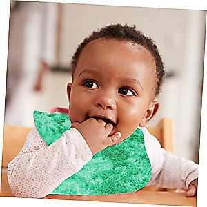 CORHAD 5 Sheets Wreath Artcraft Fabric Green Dress Cloth Squares Bundle Printed Cotton DIY Supplies Scrapbooking for Sewing Doll Tree Christmas Starry Quilting Apron Stocking Scraps