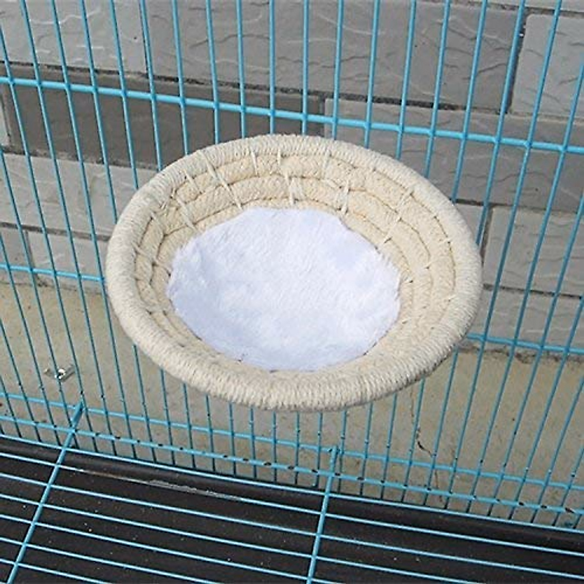 SONYANG Handmade Cotton Rope Bird Breeding Nest Bed for Budgie Parakeet Cockatiel Parakeet Conure Canary Finch Lovebird and Small Parrot Cage Hatching Nesting Box