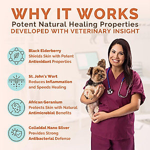 ClearFur Hot Spot Treatment for Dogs & Cats | Dog Itching Skin Relief | Colloidal Silver Cream | Anti Itch for Dogs | Fast Relief | Made in The USA | Vet Recommended | Natural & Non-Toxic | 2 oz