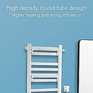 Constant Temperature Electric Heating Towel Rack Bathroom Toilet Towel Rack Hanging Rod Rack,White
