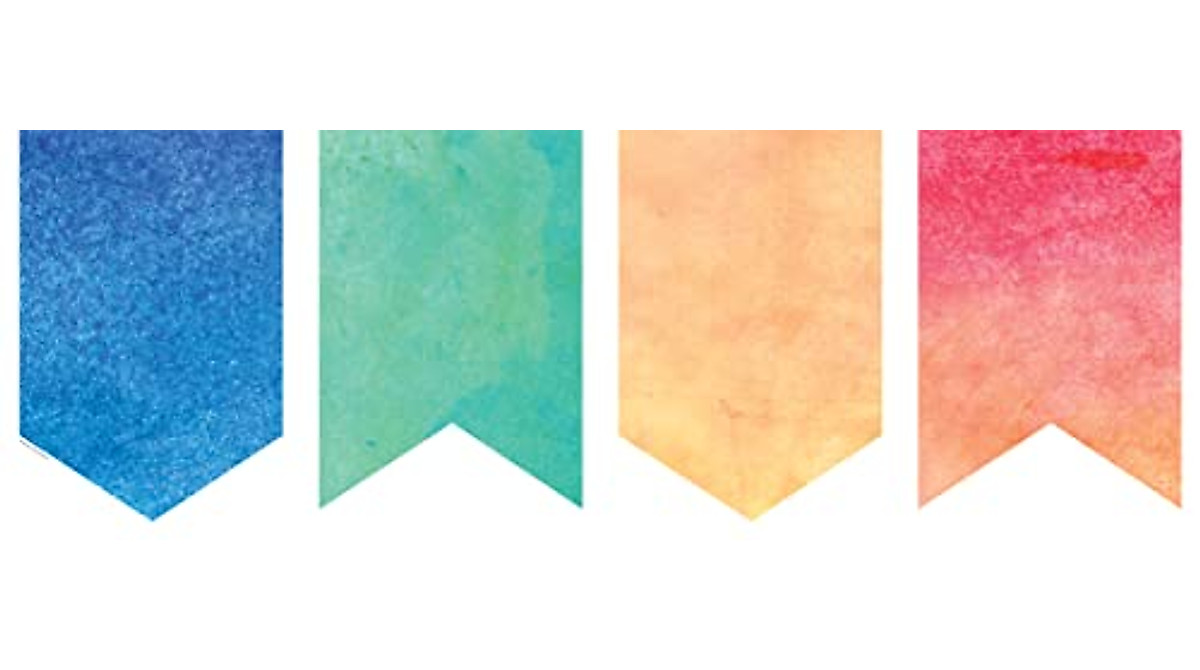 Teacher Created Resources Watercolor Pennants Big Big Border Trim ...