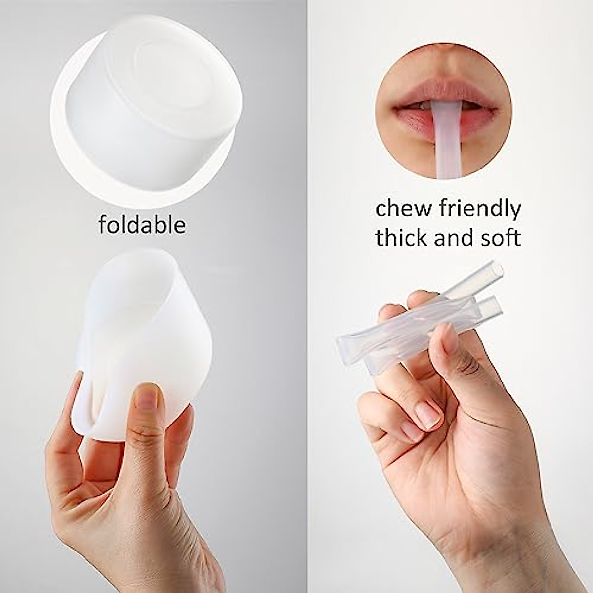 2 PACK Silicone Boot and 2 PACK Silicone Straws for Stanley Quencher H2.0 40 oz Tumbler with Handle & IceFlow 20oz 30oz, Clear Reusable Straw & Bottom Sleeve Cover Set, Cup Accessories for Stanley