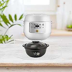 SHERCHPRY 2-Tier Corner Storage Shelf Metal Wire Cabinet Corner Shelf Organizer Plates Dishes Spices Rack Kitchen Cosmetics Makeup Organizer Holder for Home Pantry Bathroom