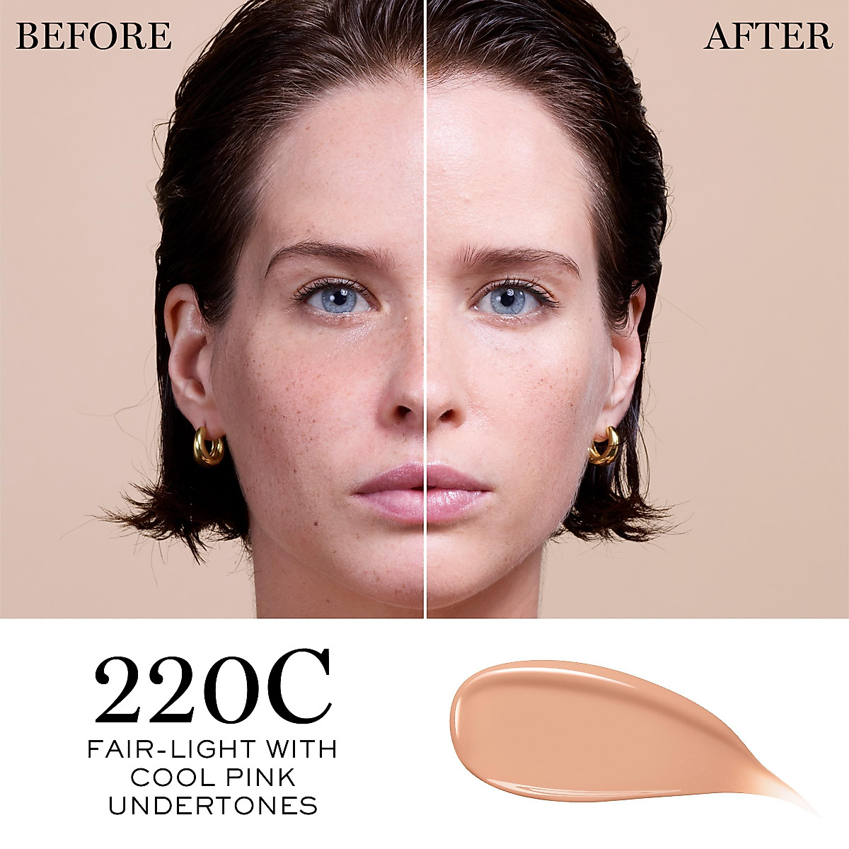 Lancôme Teint Idole Ultra Wear Care & Glow Serum Foundation with SPF - Medium Buildable Coverage & Natural Glow Finish - Up To 24H Wear - 220C