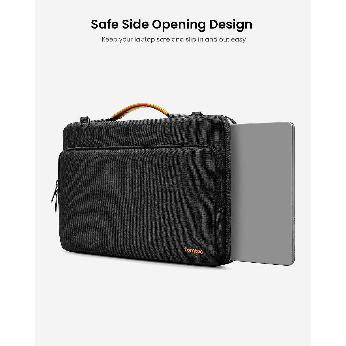 tomtoc 360 Protective Laptop Shoulder Bag for 13-inch MacBook Pro M2/A2686 M1/A2338 2022-2016, MacBook Air M3/A3113 M2/A2681 M1/A2337 2024-2018, Water-Resistant Laptop Accessory Carrying Case Sleeve