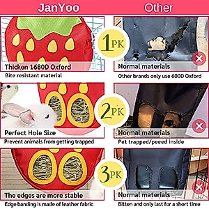 JanYoo Rabbit Hay Feeder Bag for Cage Guinea Pig Timothy Hay Dispenser Storage Manger Hanging Large Less Waste for Bunny