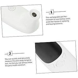 NOLITOY 4 Sets Pet Thermometer Dog Ear Thermometer Non- Cats Thermometer Home Use Pet Temperature Thermometer for Pet Rechargeable Pet Ear Thermometer Screen Baby Plastic Pet Dog