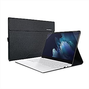 Honeycase Cover for 13.3” Samsung Galaxy Book3 360 & Galaxy Book2 Pro/Pro 360 & Book Pro 360/Pro 360 & Galaxy Book Flex/Flex Alpha/S/Ion 13 inch Laptop,PU Leather Slim Shell Case,S002-13-Black