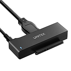 Unitek SATA to USB 3.0 Type C & USB A, SATA III Cable Hard Drive Adapter Converter for Universal 2.5/3.5 SATA HDD/SSD Hard Drive Disk, Optical Drive, Include 12V/2A Power Adapter