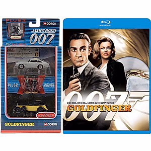 Goldfinger Blu Ray & Aston Martin Rolls Royce Corgi Sean Connery Action Movie Car Set