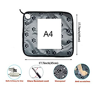 DEOMAN Pet Heating Pad for Small Dogs Cats Heated Bed mat Indoor Electric Cat Heating pad Waterproof Dog Heating pad Chew Proof Cord,Easy Clean