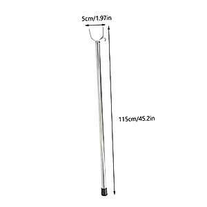 clothes rail closet pole mahl stick laundry grabber tight reach shepard hook stick clothes reaching clothesline prop hooks closet reacher pole clothing Stainless steel fork