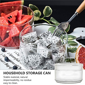 CALLARON Cups Glass Soup Bowl 1pc Glass Bowl Sank With Cover Large Glass Salad Bowl Clear Borosilicate Glass