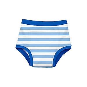 Reusable Absorbent Training Underwear-Light Blue Stripe-4T