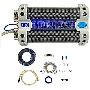 Rockville RFC30F 30 Farad Capacitor Voltage Display+Amp Kit