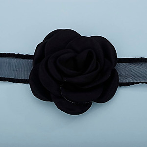 Denifery Gothic Lace Choker Necklace Black Flower Choker Punk Choker Chain Costume Party Prom Vampire Choker for Women (Style 1)