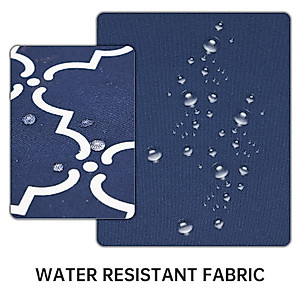 HonTop Outdoor Cushions Set for Patio Furniture, 24×24 Weatherproof Patio Deep Seating Wicker Chair Cushions Replacement, Dark Blue