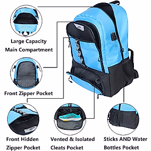 G GATRIAL Extra Large Lacrosse Bag Backpack-20/23 Inch Lacrosse Backpack Holds All Lacrosse or Field Hockey Equipment-Two Stick Holders and Separate Cleats Compartment