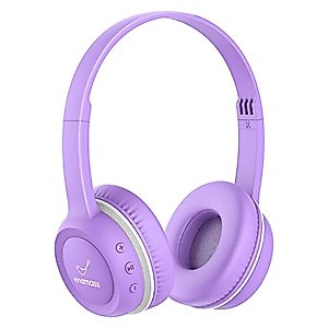 vinamass Kids Bluetooth Headphones, 22H Playtime, Bluetooth 5.0 & Built-in Mic, Noise Cancelling Headphones for Kids, Adjustable Headband, for School Home iPad Tablet Airplane