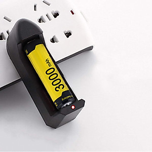 Smart 18650 Wall Charger 3.7V Single Slot Rechargeable Battery Charger for 18650 18350 16340 14500 14000 Li-ion Battery