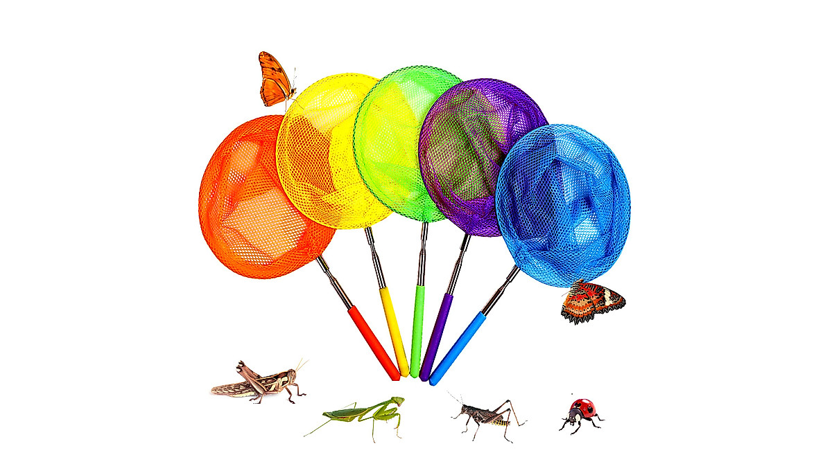 Kids Telescopic Butterfly Nets for Kids Outdoor Bug Catching - 34 Inches
