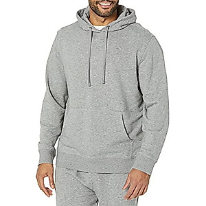Amazon Essentials Men's Lightweight Long-Sleeve French Terry Hooded Sweatshirt (Available in Big & Tall), Grey Heather, Medium