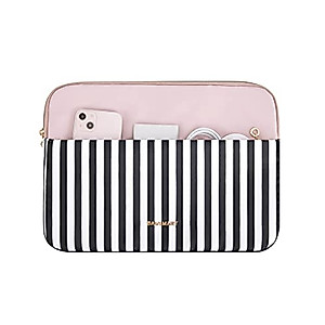 Laptop Sleeve Bag, BAGSMART Laptop Case Compatible with MacBook Air/Pro Retina,13-13.3 inch Notebook Compatible with MacBook Pro 14 inch 2021 2022 M1 Pro/Max A2442, Computer Bag with Pocket, Pink