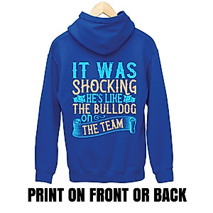 Bulldog Gift Ideas for Avid Sports Fans Black and Muticolor Unisex Hoodie