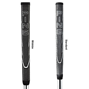 Ping Winn AVS Putter Grip (Grey/White, Midsize Pistol) Golf Grip
