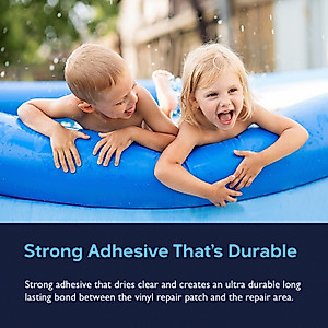 Lupo 4 fl. oz. 15 Piece Heavy Duty Vinyl Repair Kit for Above Ground Swimming Pool Liners, Hot Tubs, Inflatables, Air Beds (Repair Patches, Glue and Application Tool)