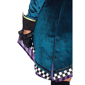 Leg Avenue womens - 5 Piece Delightful Hatter Sexy Tank Dress and Velvet Dress With Matching Hat for Women Adult Sized Costumes, Multi, Large US