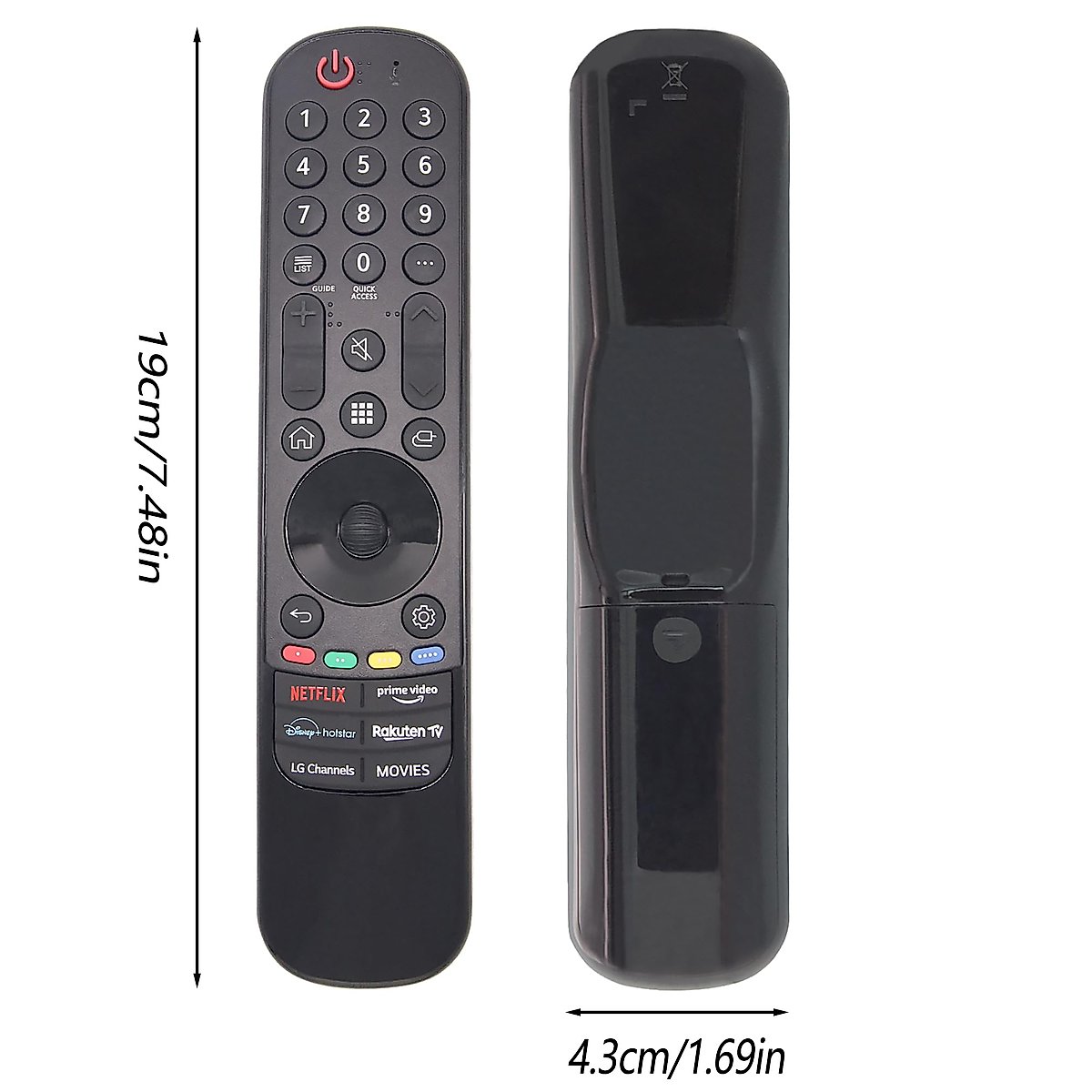 New Replacement MR21GA LG Magic Remote Control for LG Smart TV Remote with Pointer Function and Netflix Prime Video Disney+ LG Channels Buttonss [NO Voice Function]