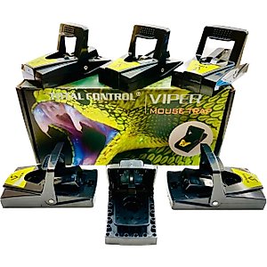 Viper Mouse Traps Lightning Fast Snap Trap, Premium Disposable or Reusable Mouse Traps (Viper Mouse Trap - 6 Pack)