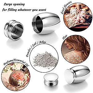 Small Keepsake Urn for Human Ashes Tree of Life Cremation Urns Mini Set of 7 Urns Perfect Stainless Steel Memorial Ashes Holder Small Funeral Ash Urn-Forever in My Heart (Silver-7pcs)