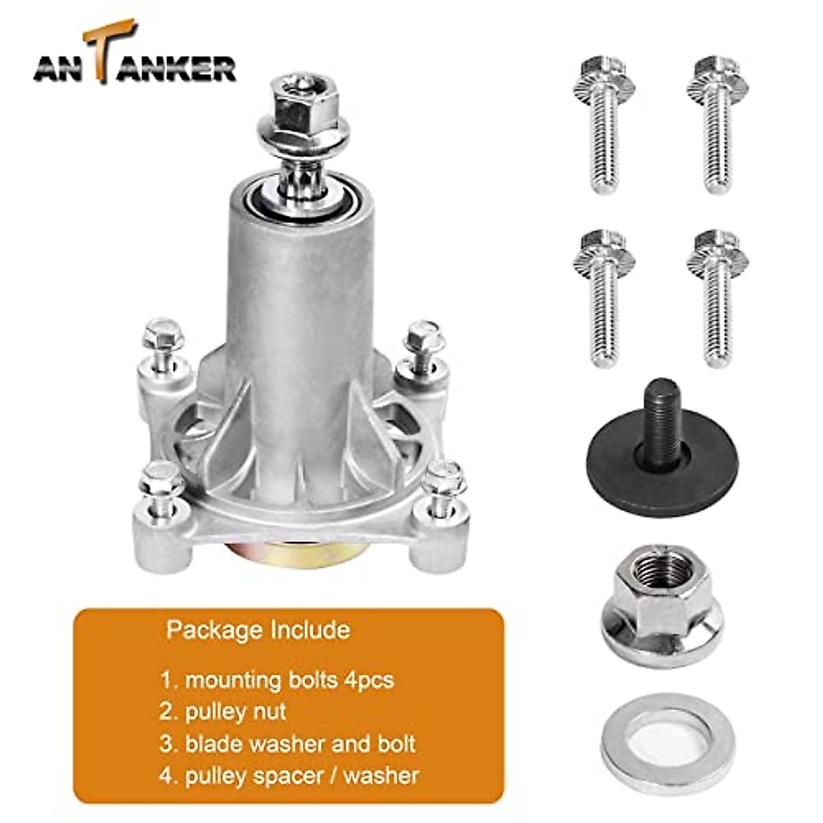 Antanker 187292 192870 Spindle Assembly Replacement Lawn Mower Parts AYP Craftsman 532187292 532187281 587819701 587125401 567253301 H usqvarna Mandrel Assembly 42" 46" 48" 54" Mower Deck Spindle