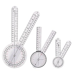 Ultrassist Premium Goniometer Set (3 Pieces), 360 Degree 6", 8", 12" Complete Set, Measuring Tool